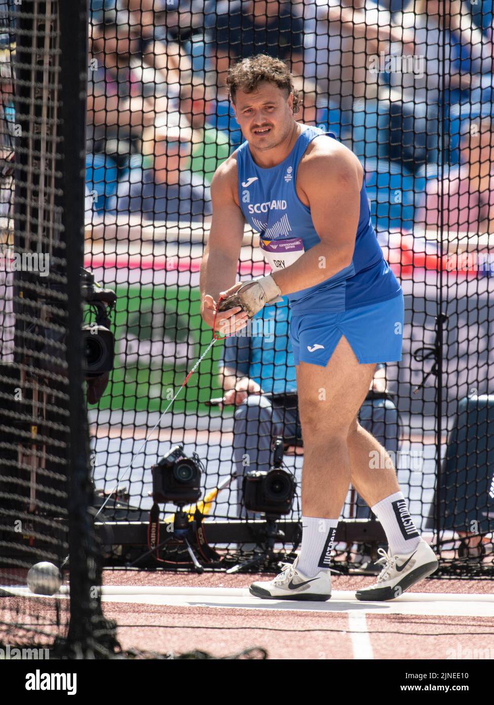 Mark Dry of Scotland competing in the men’s hammer final at the ...
