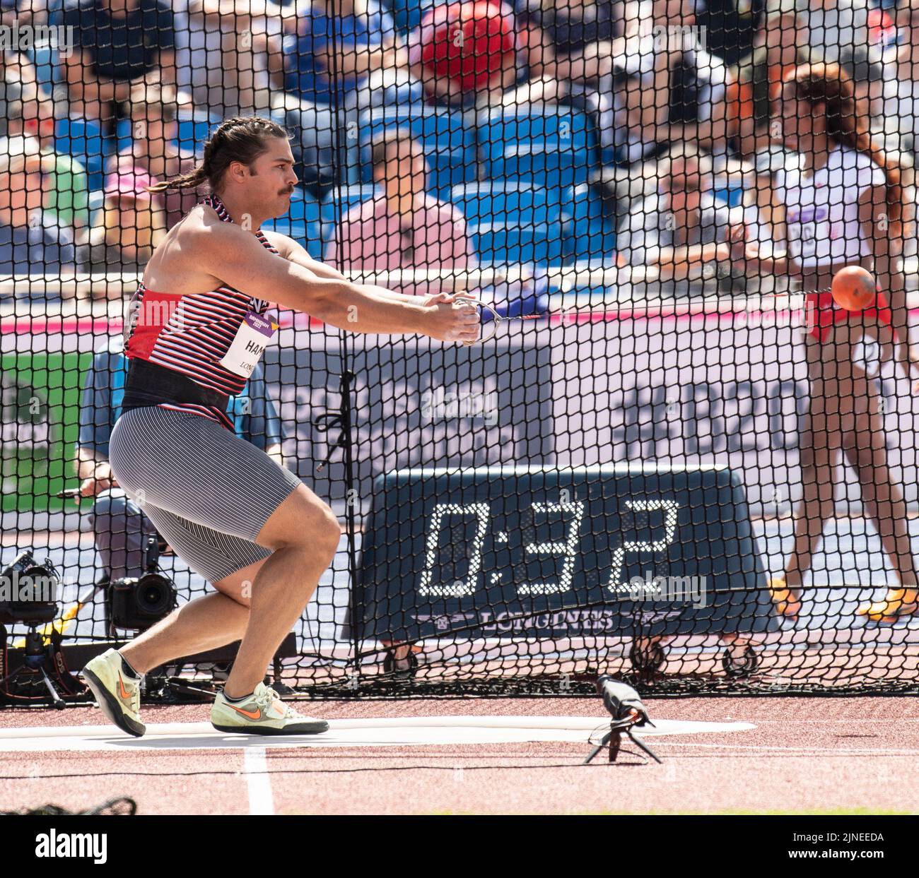Rowan Hamilton of Canada competing in the men’s hammer final at the ...
