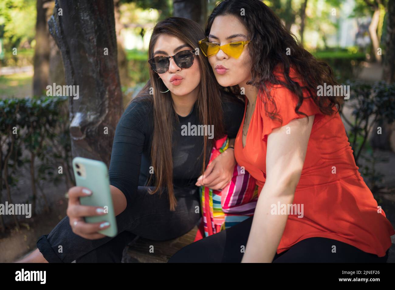 Excited friends hugging taking hi-res stock photography and images - Alamy
