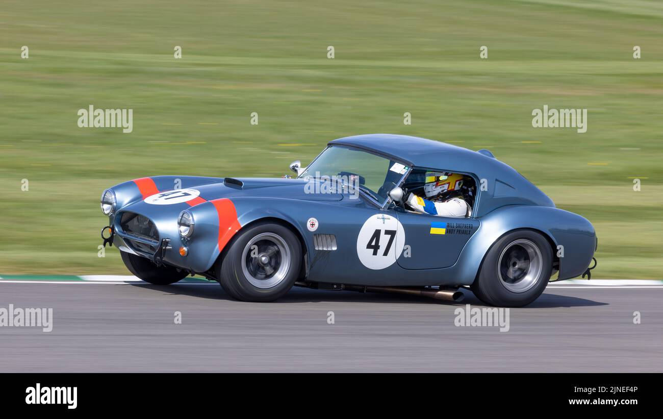 1963 Shelby Cobra with driver Bill Shepherd during the Graham Hill ...