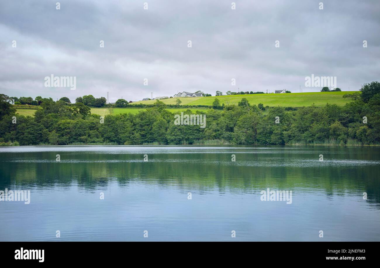 Lake at Blarney Castle. Beautiful landscape. Ireland, county Cork Stock ...