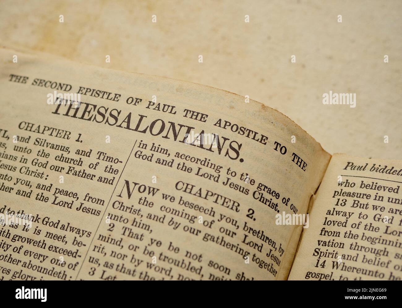 Close up of Old English Antique Holy Bible Stock Photo - Alamy