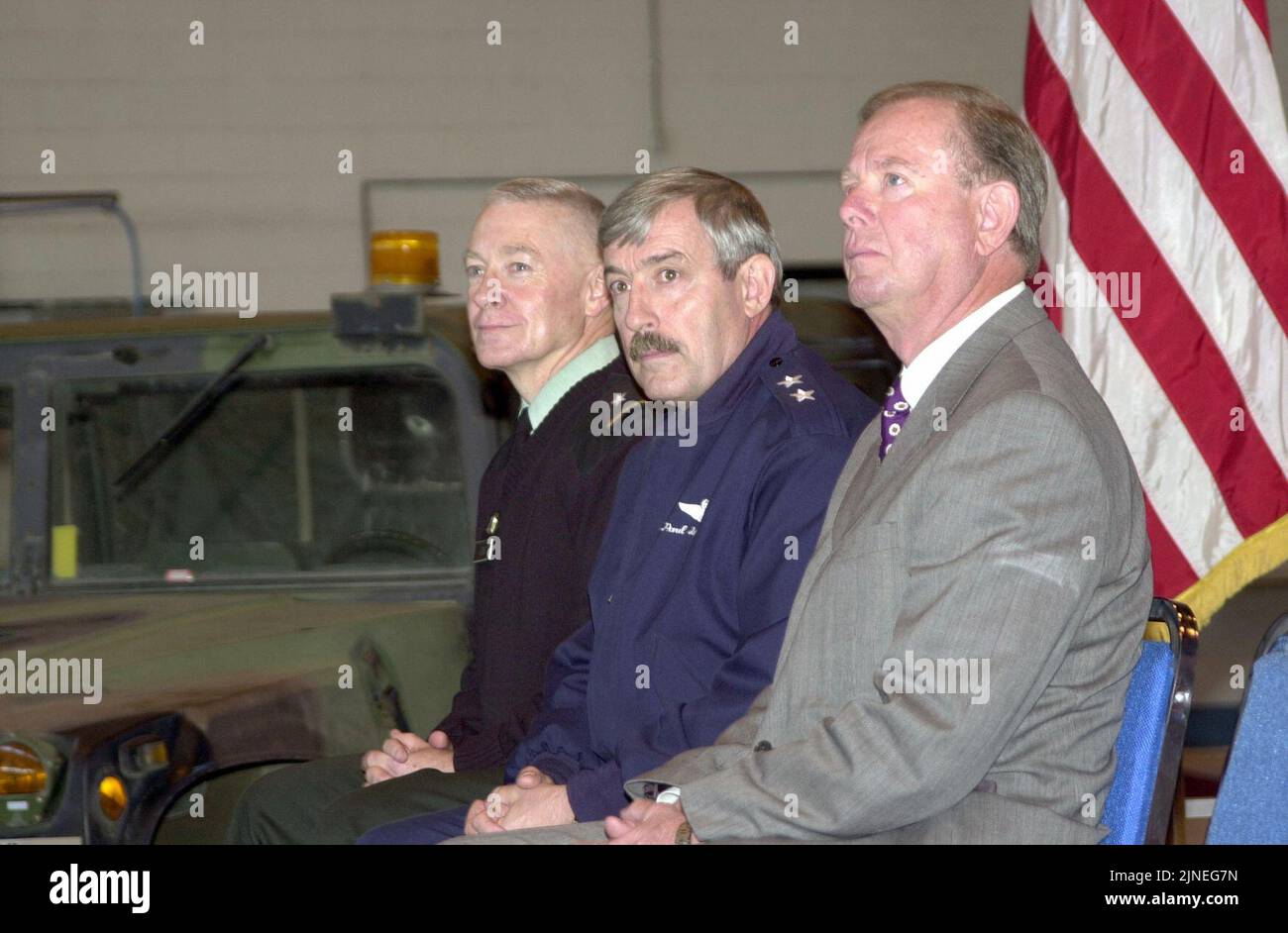The command staff at Rickenbacker Air National Guard Base witness as ...