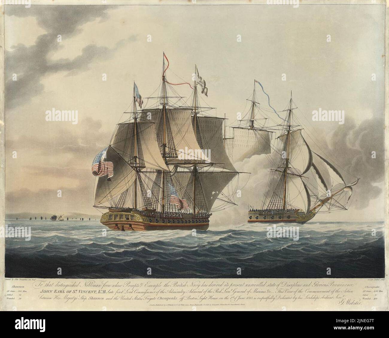 The Commencement of the Action between His Majesty’s Ship Shannon and ...