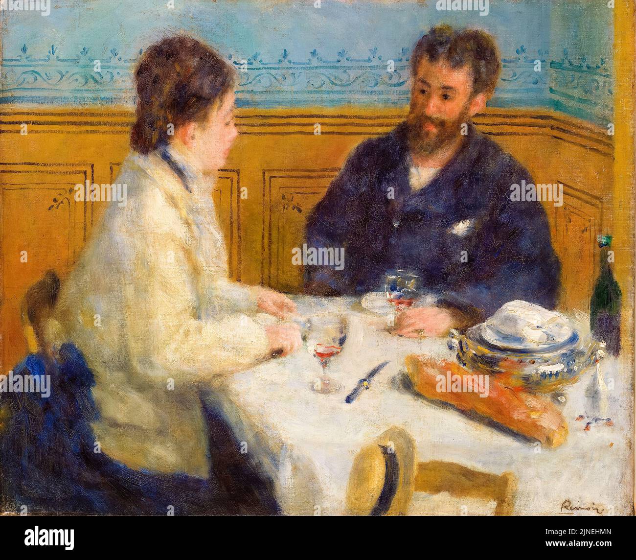 Pierre Auguste Renoir, Luncheon (Le Déjeuner), painting in oil on ...