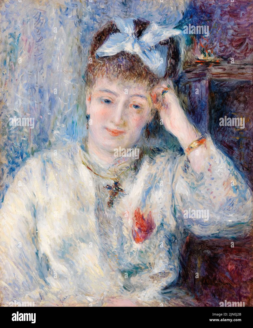 Portrait of Mademoiselle Marie Murer, painting in oil on canvas by ...