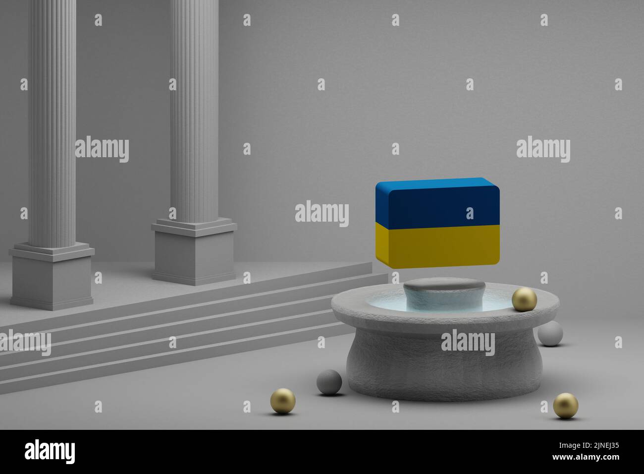 Beautiful abstract illustrations Ukrainian flag symbol icons on a ...