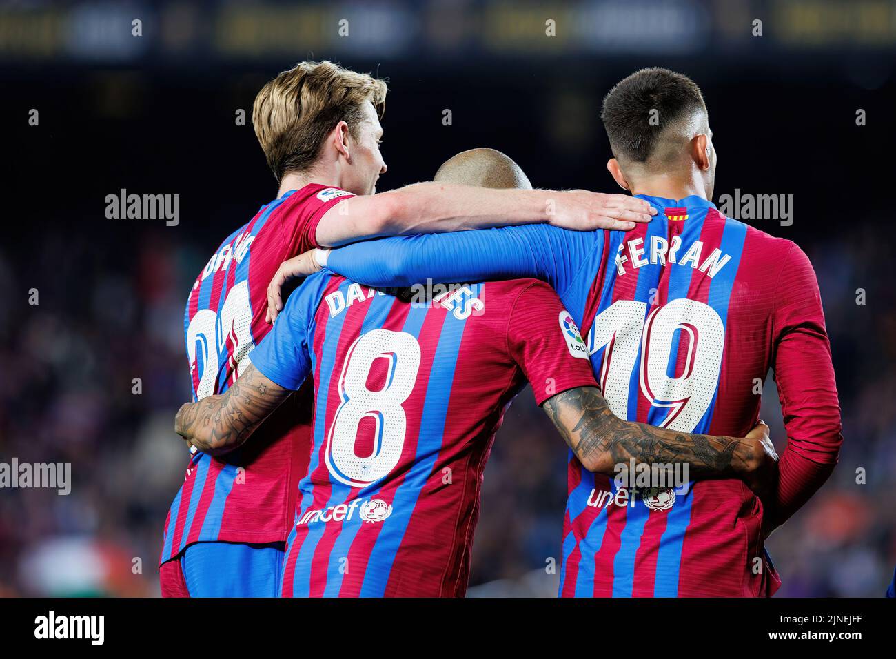 BARCELONA - MAY 1: Barcelona players celebrate after scoring a goal at ...