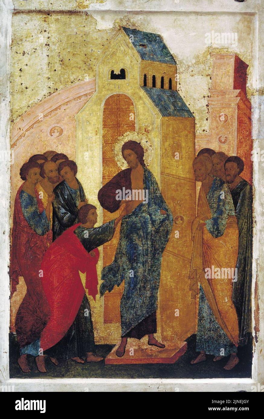 The confession of Saint Thomas (icon Stock Photo - Alamy