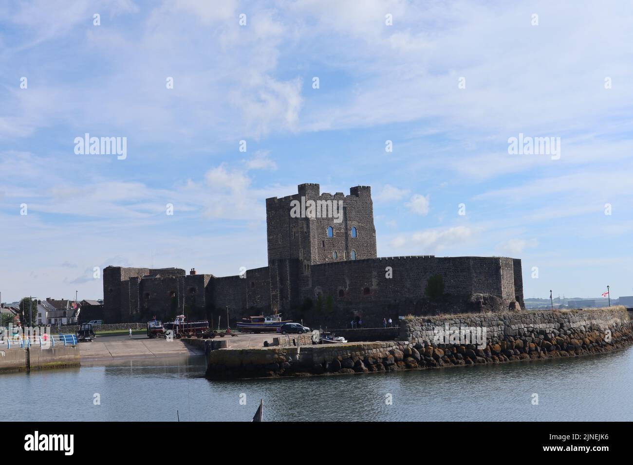 Carrickfergus Castle, a Norman era Castle in Northern Ireland Stock ...