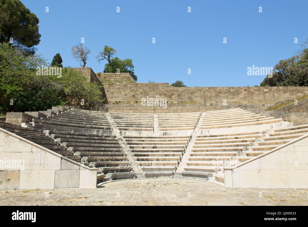 Theater at Acropolis of Rhodes, Greece Stock Photo - Alamy