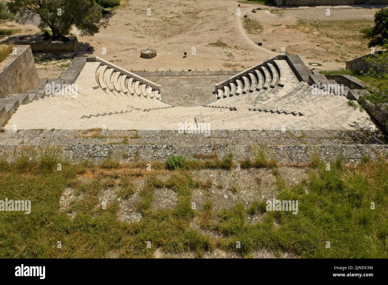 Theater at Acropolis of Rhodes, Greece Stock Photo - Alamy