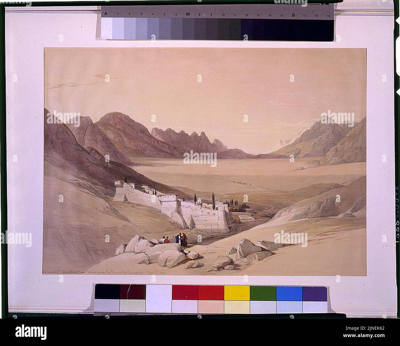 The convent of St. Catherine Mount Sinai looking towards the plain of ...