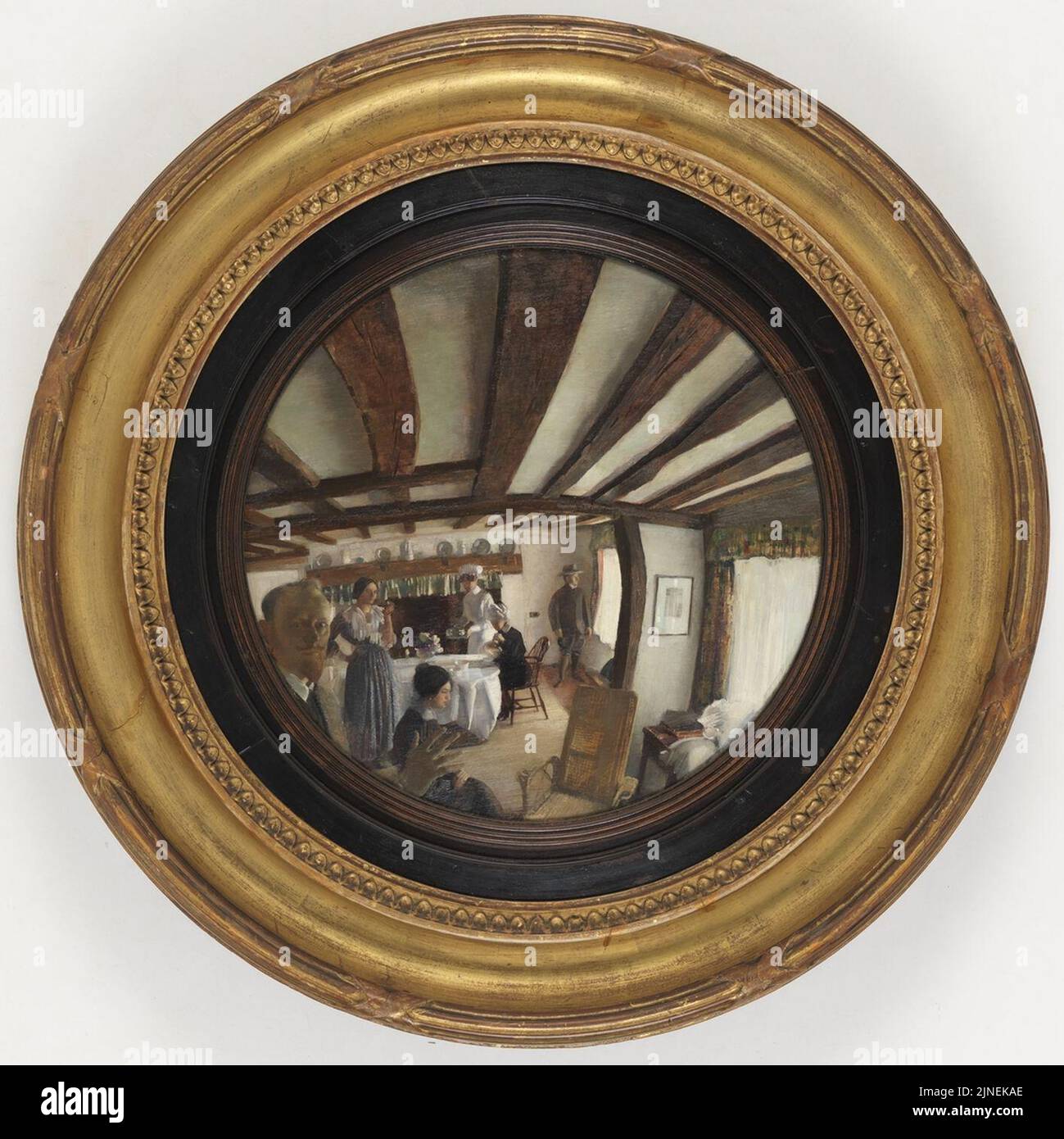 The Convex Mirror (c 1916) George Washington Lambert 002 Stock Photo ...