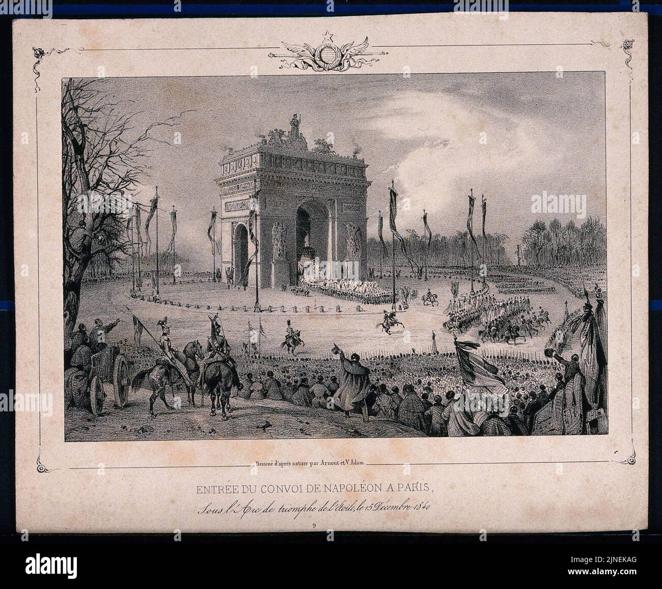 The convoy containing the remains of Napoleon Bonaparte making a ...