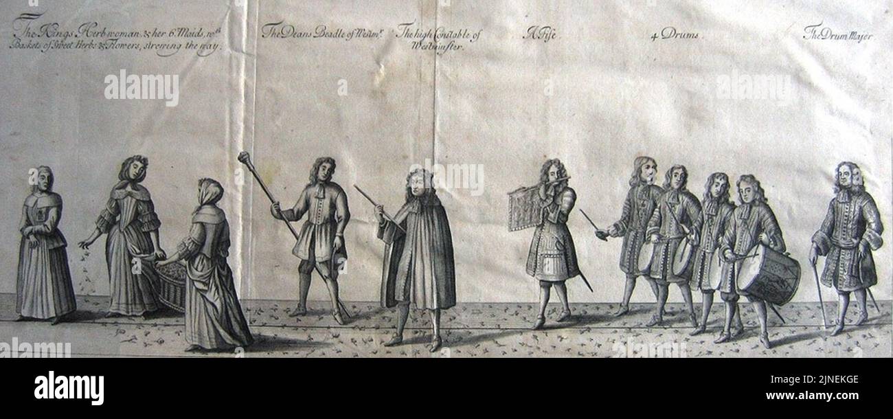 The Coronation Procession of King James II and Queen Mary of Modena (c ...