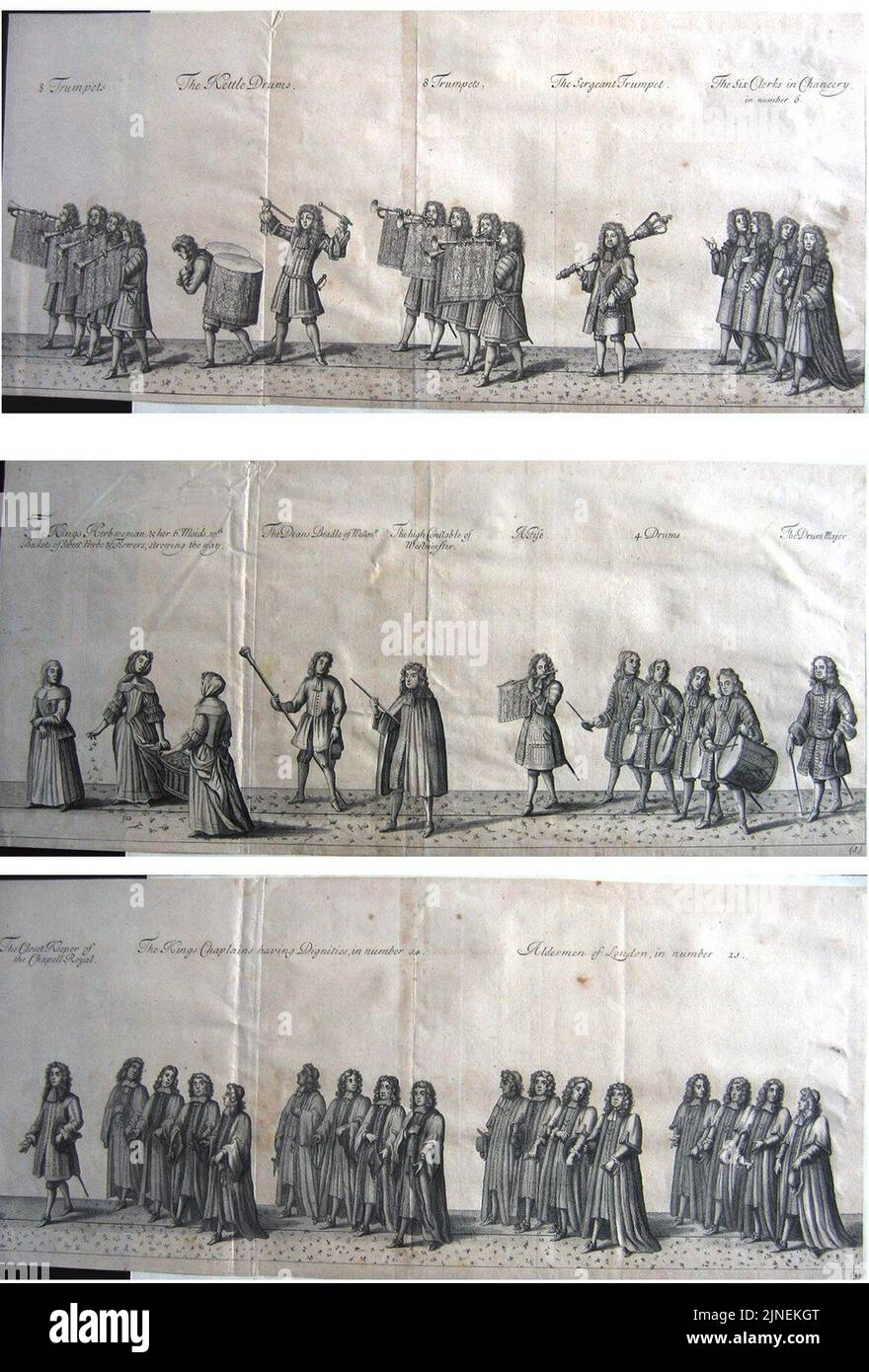 The Coronation Procession of King James II and Queen Mary of Modena (c ...