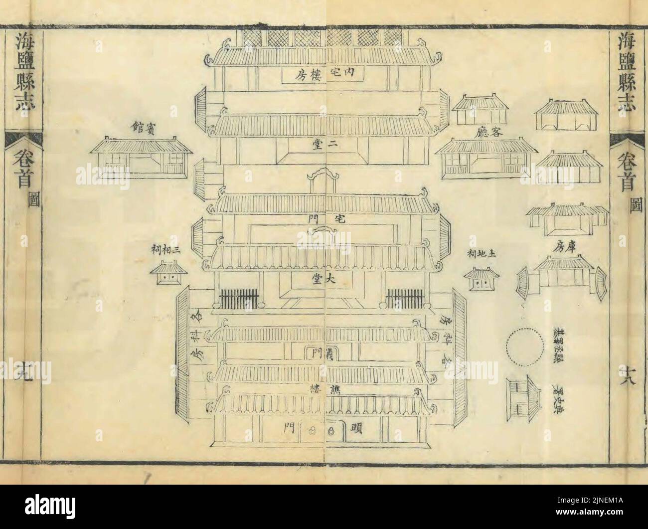 The County Government of Haiyan in 1877 Stock Photo - Alamy