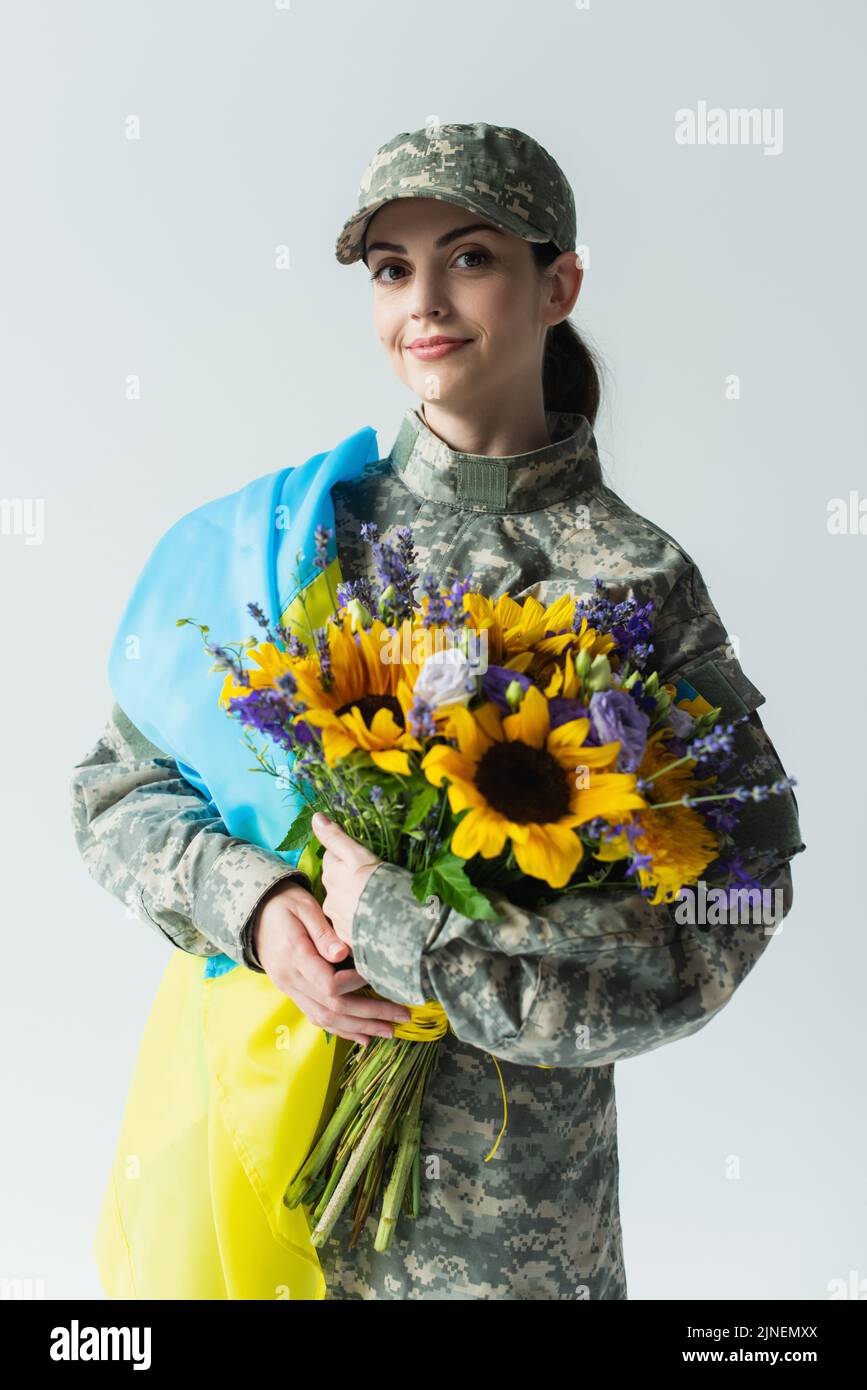 Ukrainian woman with bouquet hi-res stock photography and images - Alamy