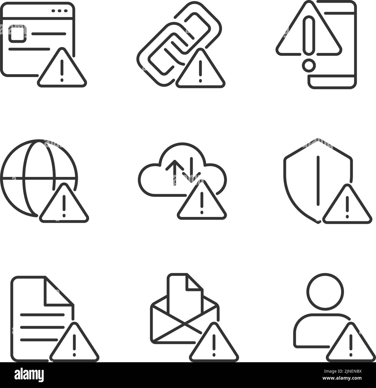 Risk communication icons pack hi-res stock photography and images - Alamy
