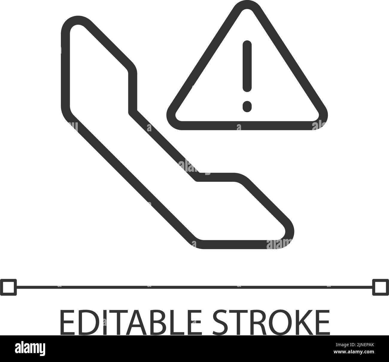 Call warning pixel perfect linear icon Stock Vector Image & Art - Alamy