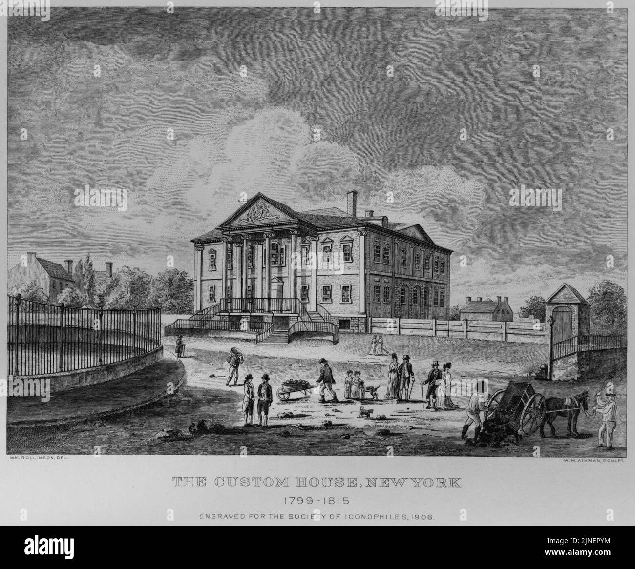 The Custom House, New York, 1799-1815 Stock Photo - Alamy