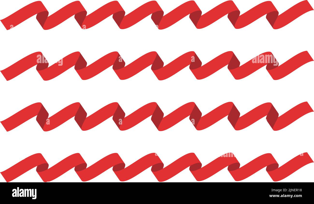 A set of orthodox red ribbon curves Stock Vector Image & Art - Alamy