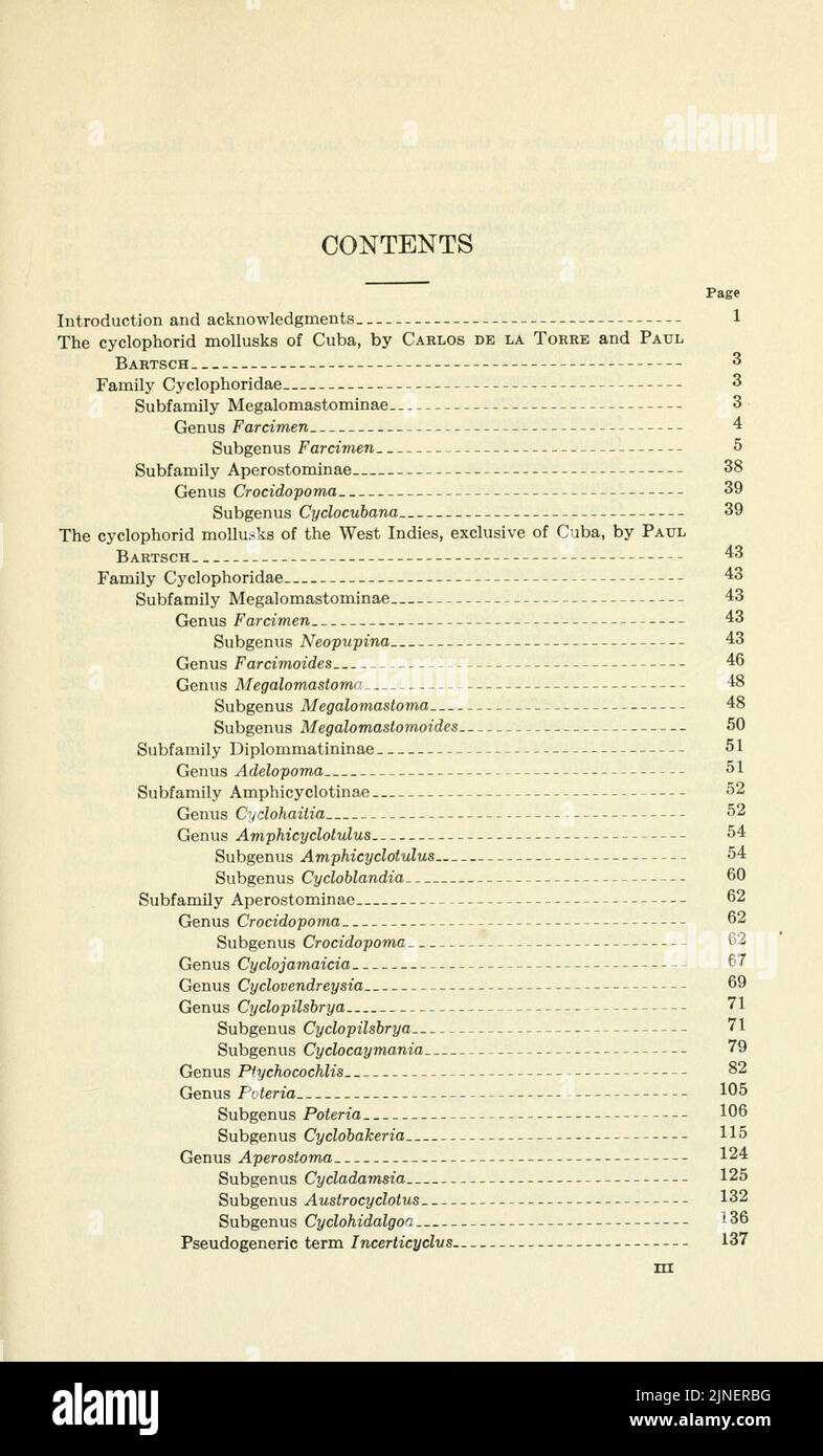 The cyclophorid operculate land mollusks of America Stock Photo - Alamy