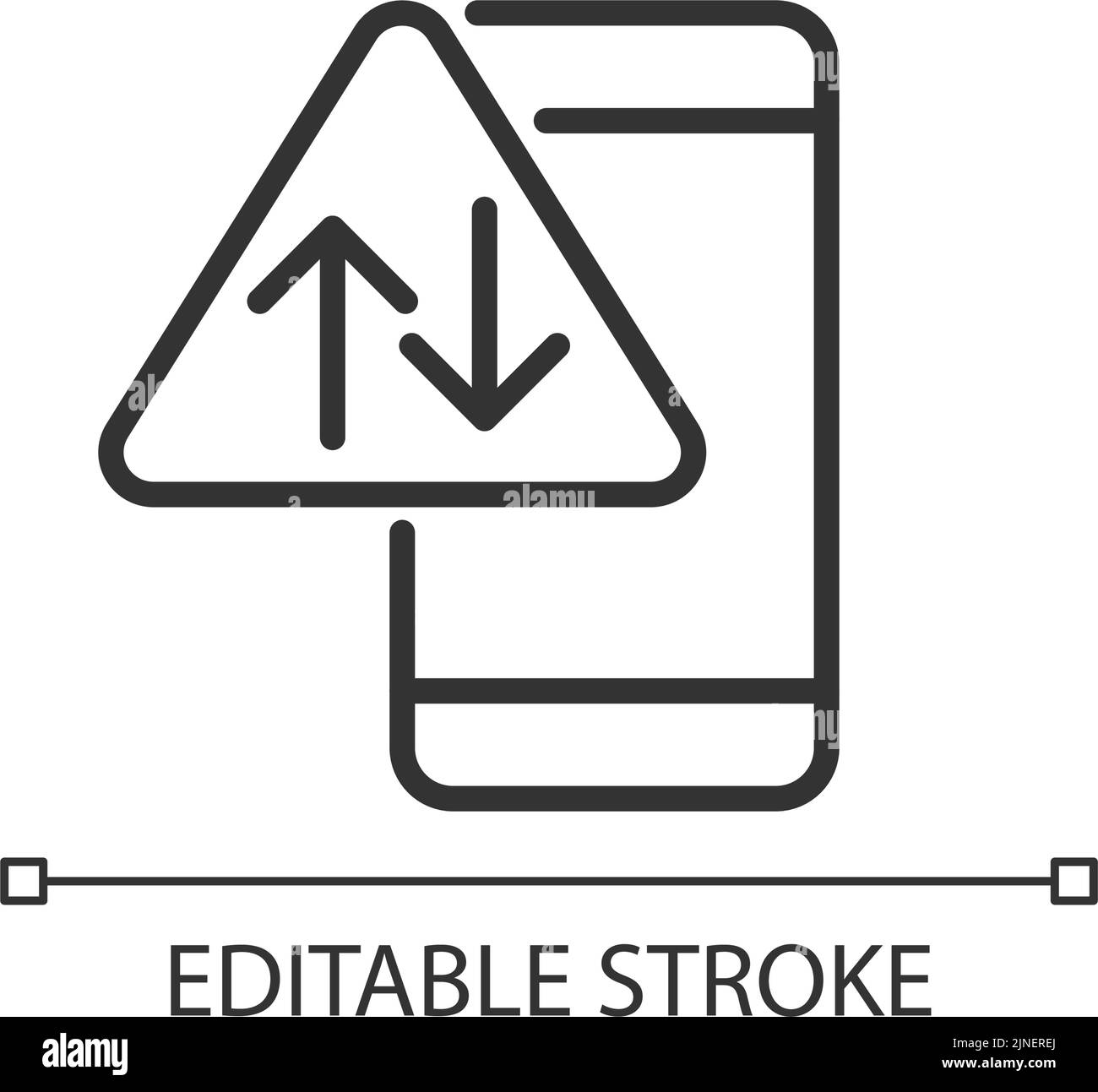 Data usage warning pixel perfect linear icon Stock Vector Image & Art ... Data usage warning pixel perfect linear icon Stock Vector Image & Art ...