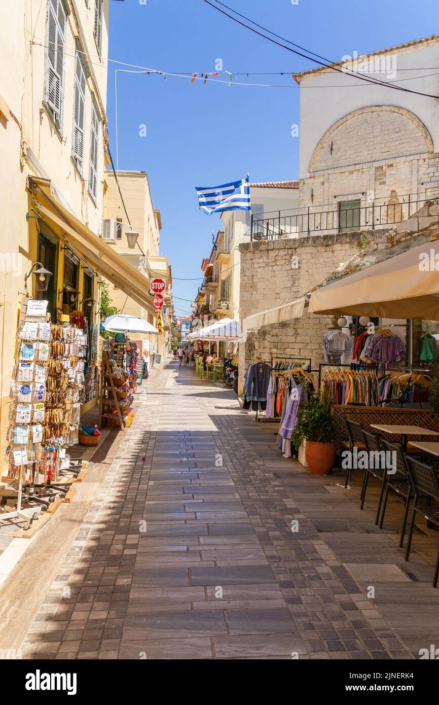 Greece peloponnese nafplio street scene hi-res stock photography and ...