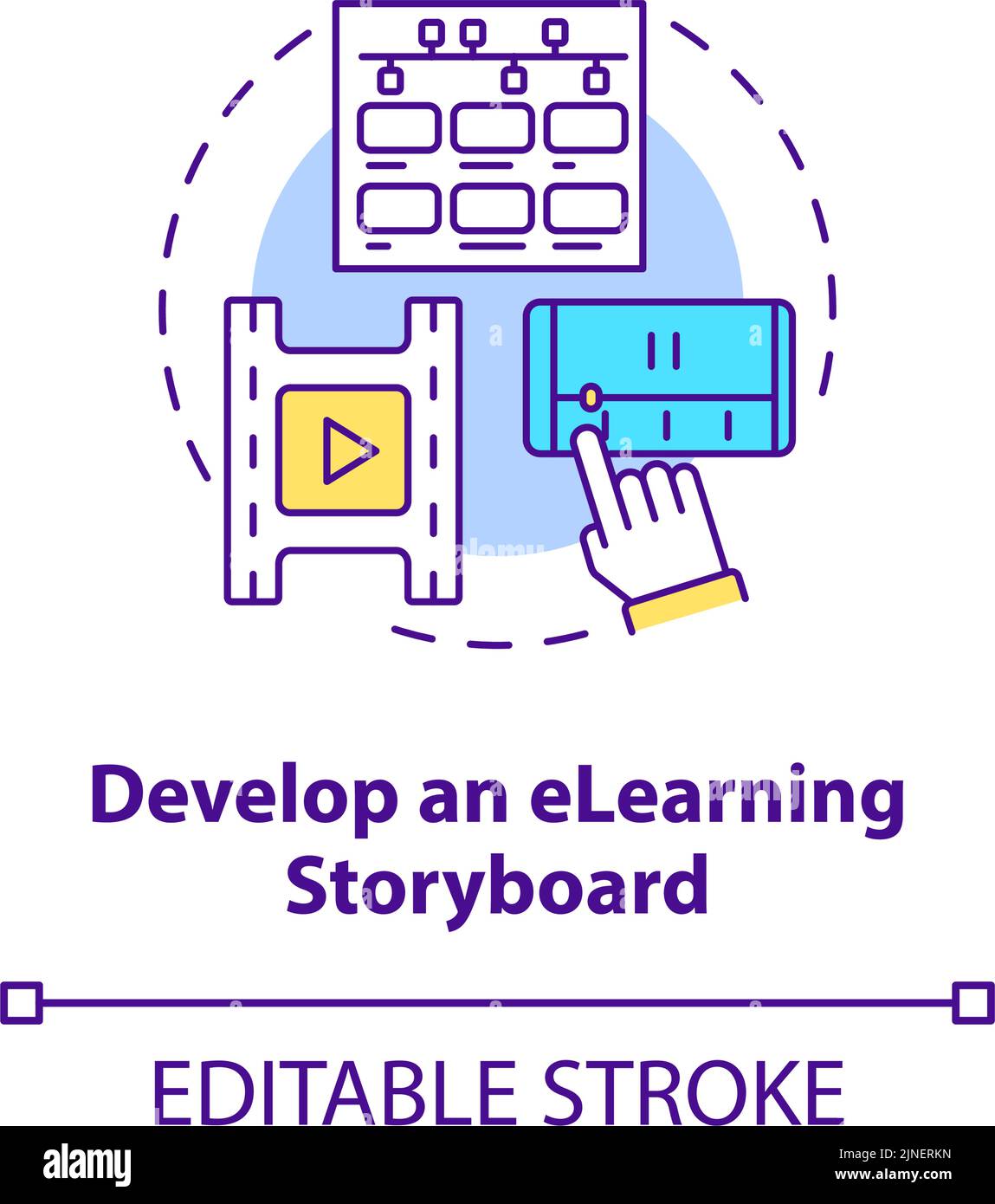 Develop eLearning storyboard concept icon Stock Vector Image & Art - Alamy