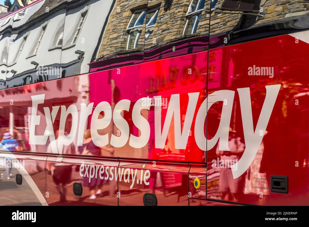 Bus Eireann Expressway coach reflections , Donegal Town, County Donegal ...