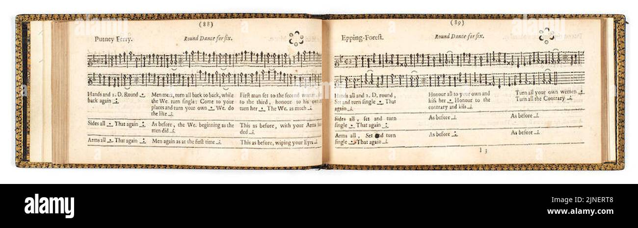 The Dancing Master by John Playford from 1675 Stock Photo - Alamy