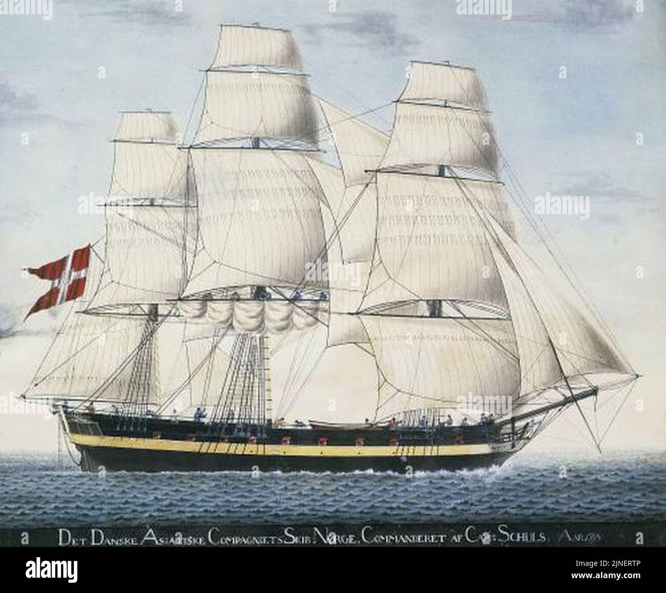 The Danish frigate Norge, 1798, Captain Schuls Stock Photo - Alamy