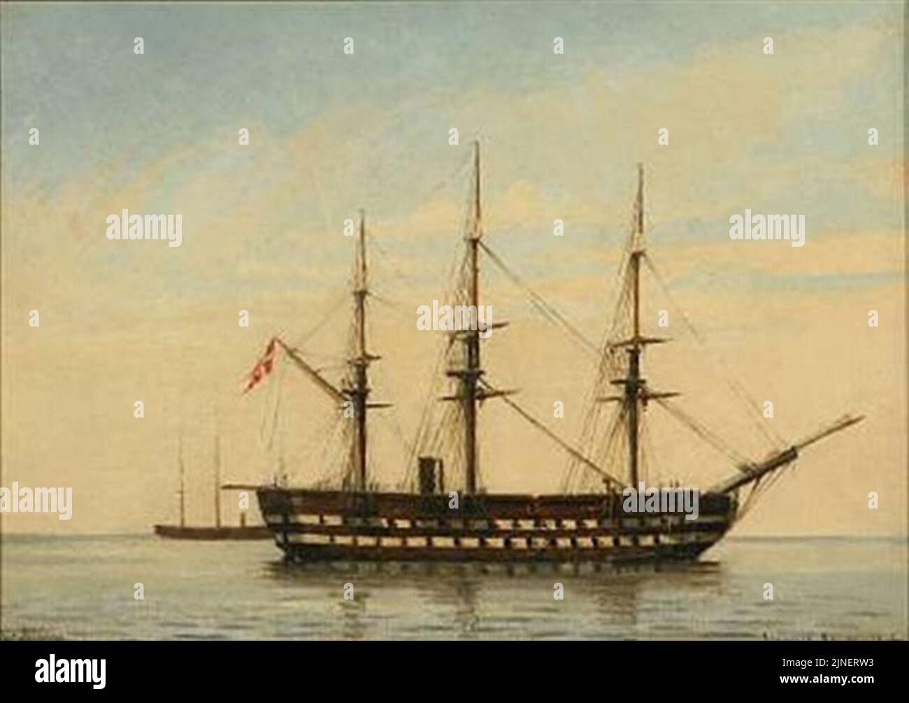 The Danish ship of the line Skjold , 1864 Stock Photo - Alamy