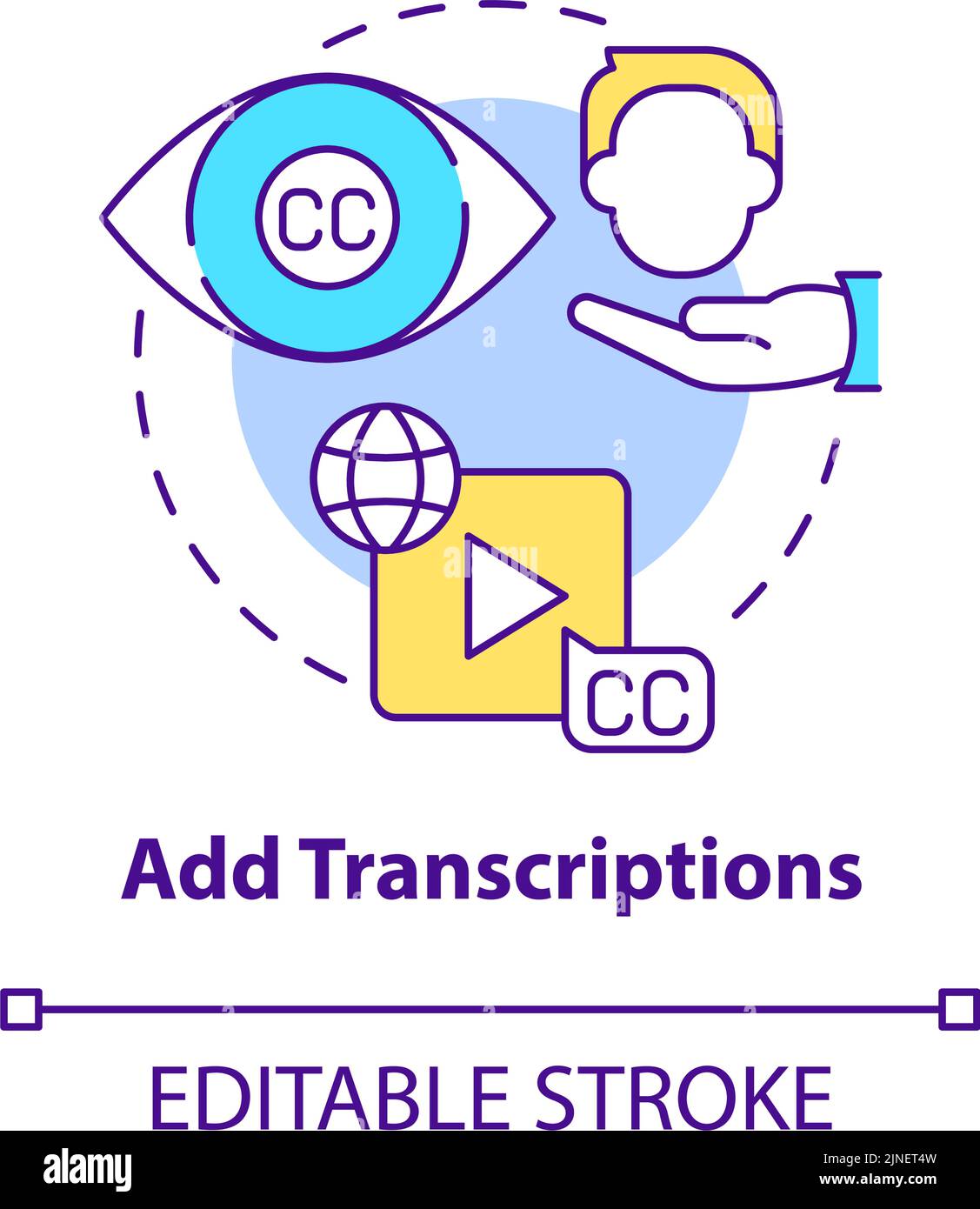 Add transcriptions concept icon Stock Vector Image & Art - Alamy Add transcriptions concept icon Stock Vector Image & Art - Alamy
