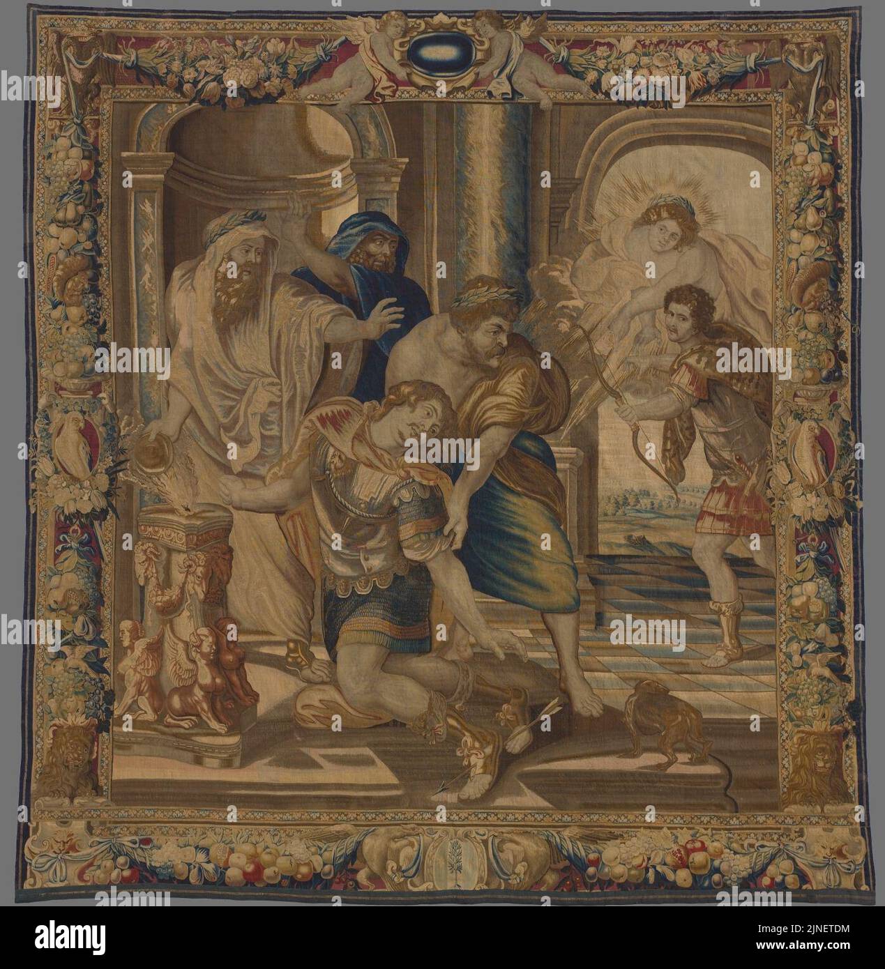 The Death of Achilles - tapestry Stock Photo - Alamy