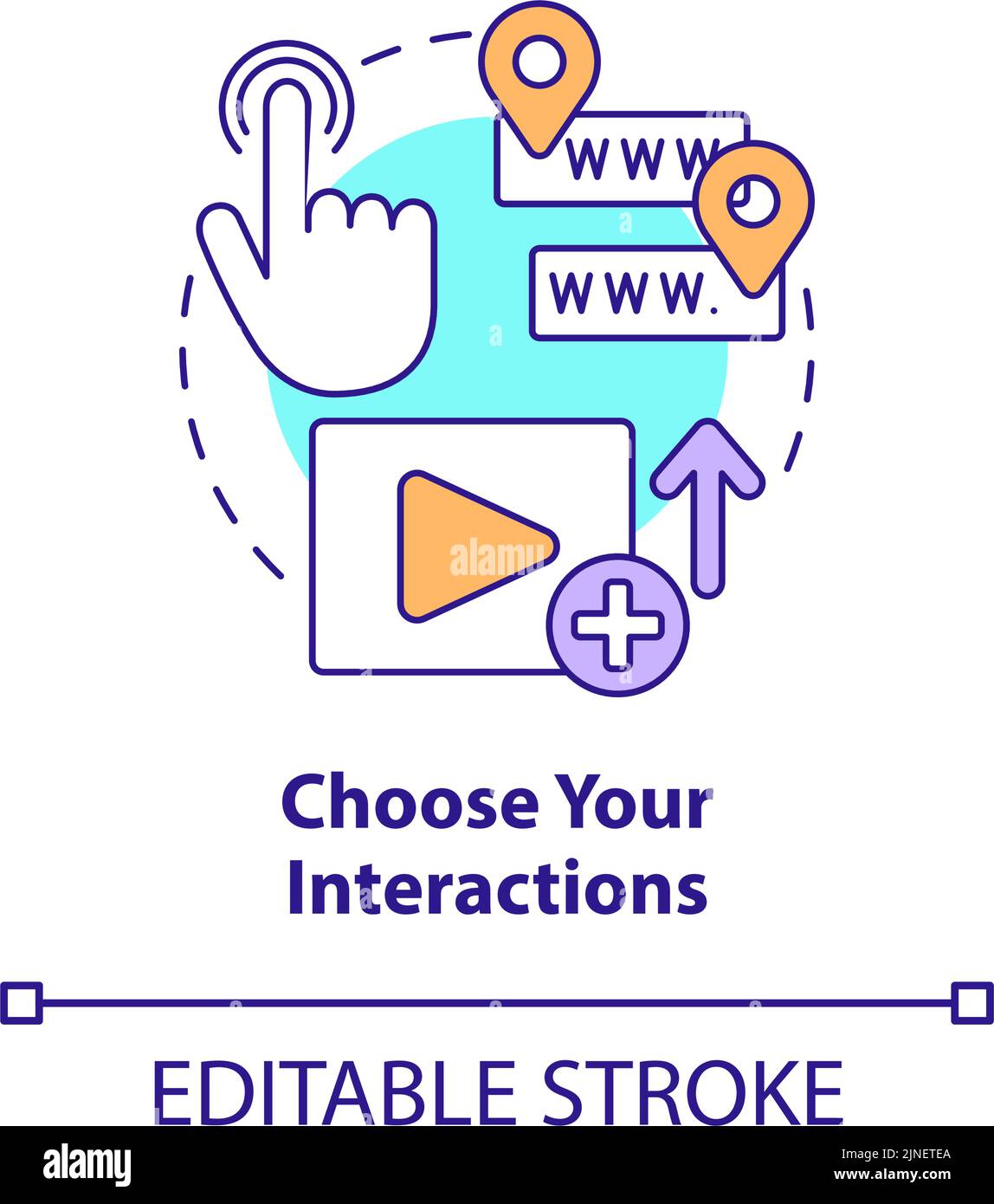 Choose your interactions concept icon Stock Vector Image & Art - Alamy