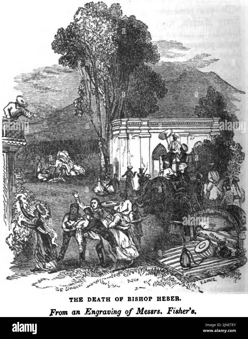 The Death of Bishop Hebar (From an Engraving of Messers. Fisher's ...