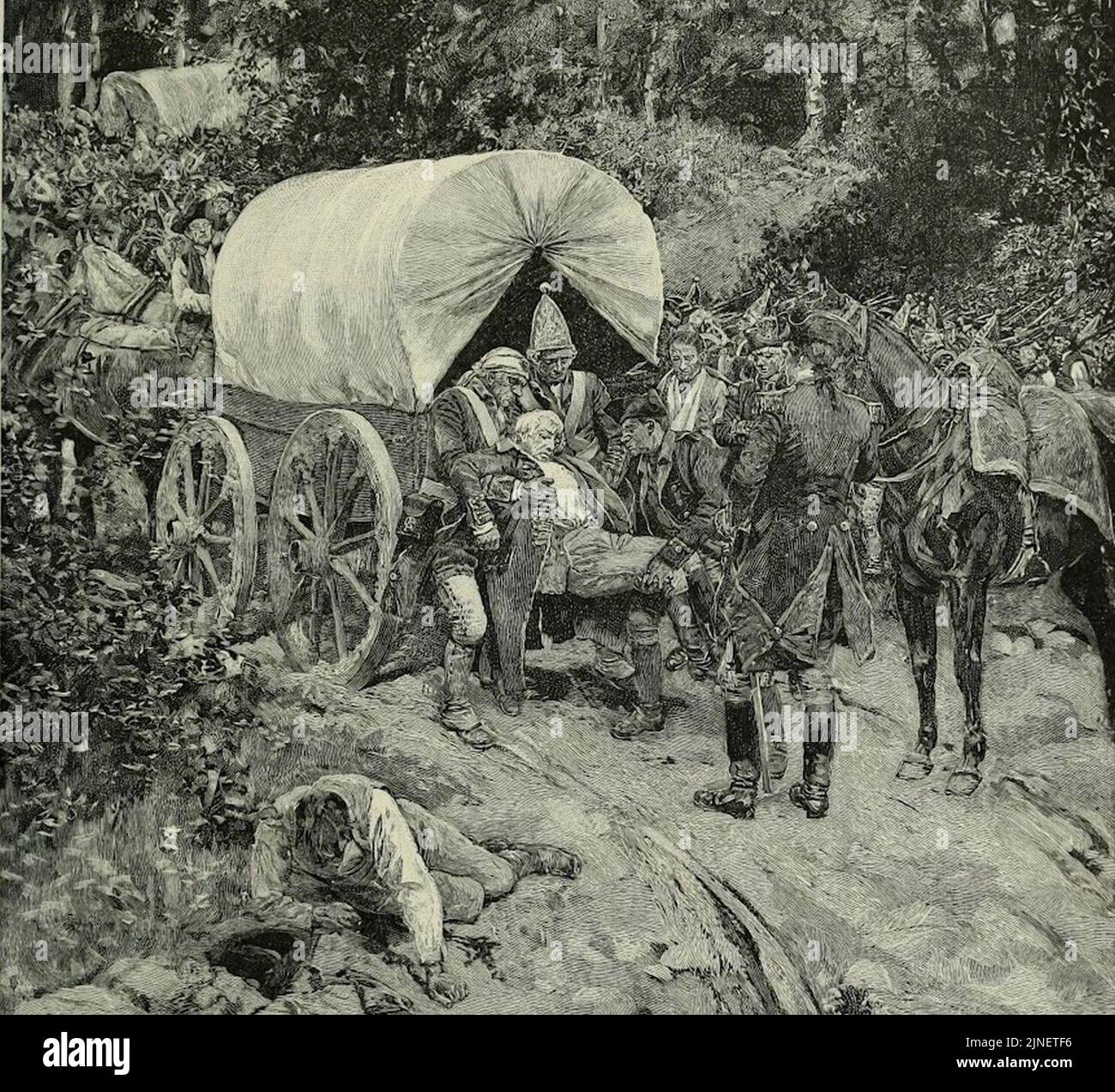 The Death of Braddock Stock Photo - Alamy