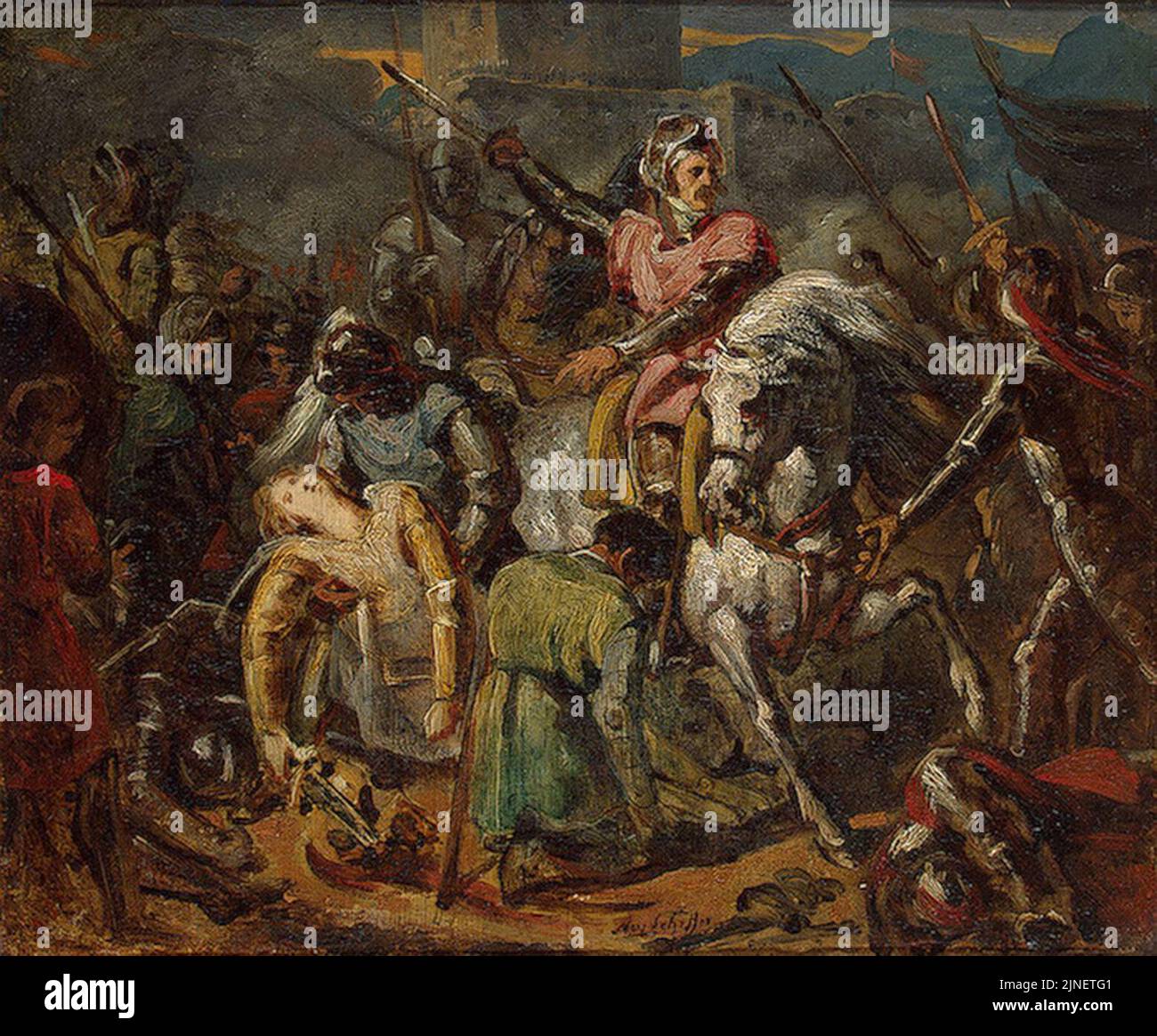 The Death of Gaston de Foix in the Battle of Ravenna Stock Photo - Alamy