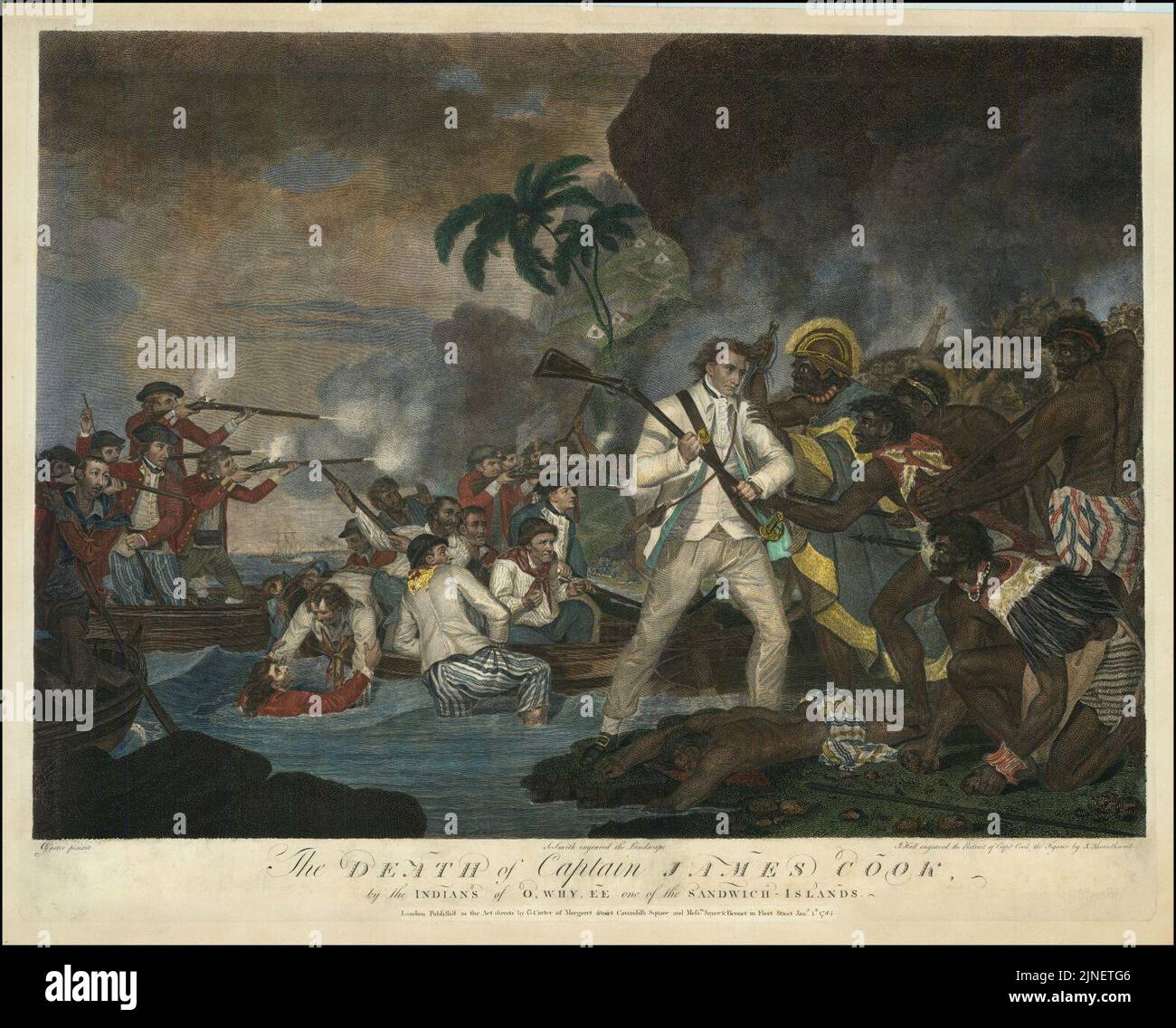 The Death of Captain James Cook, by the Indians of O.Why.ee one of the ...