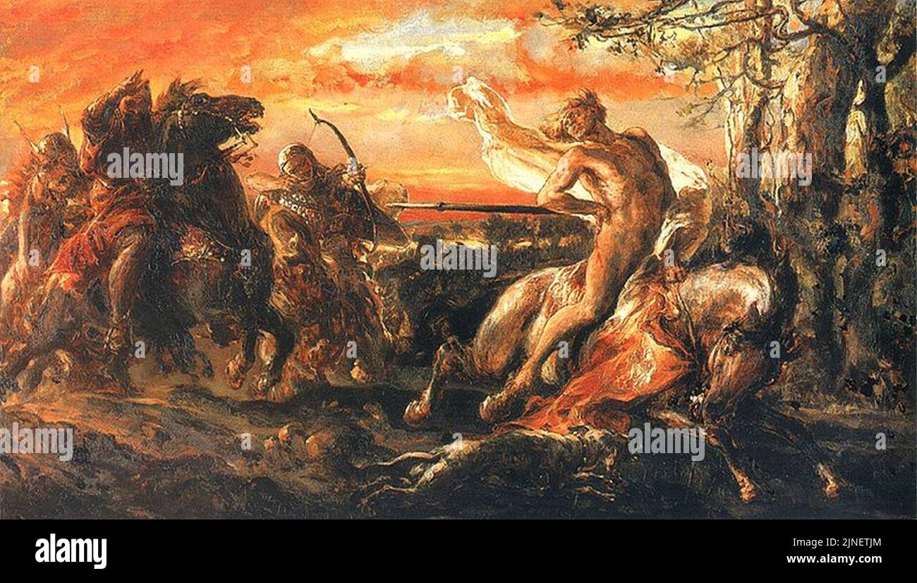 The death of Leszek the White Stock Photo - Alamy