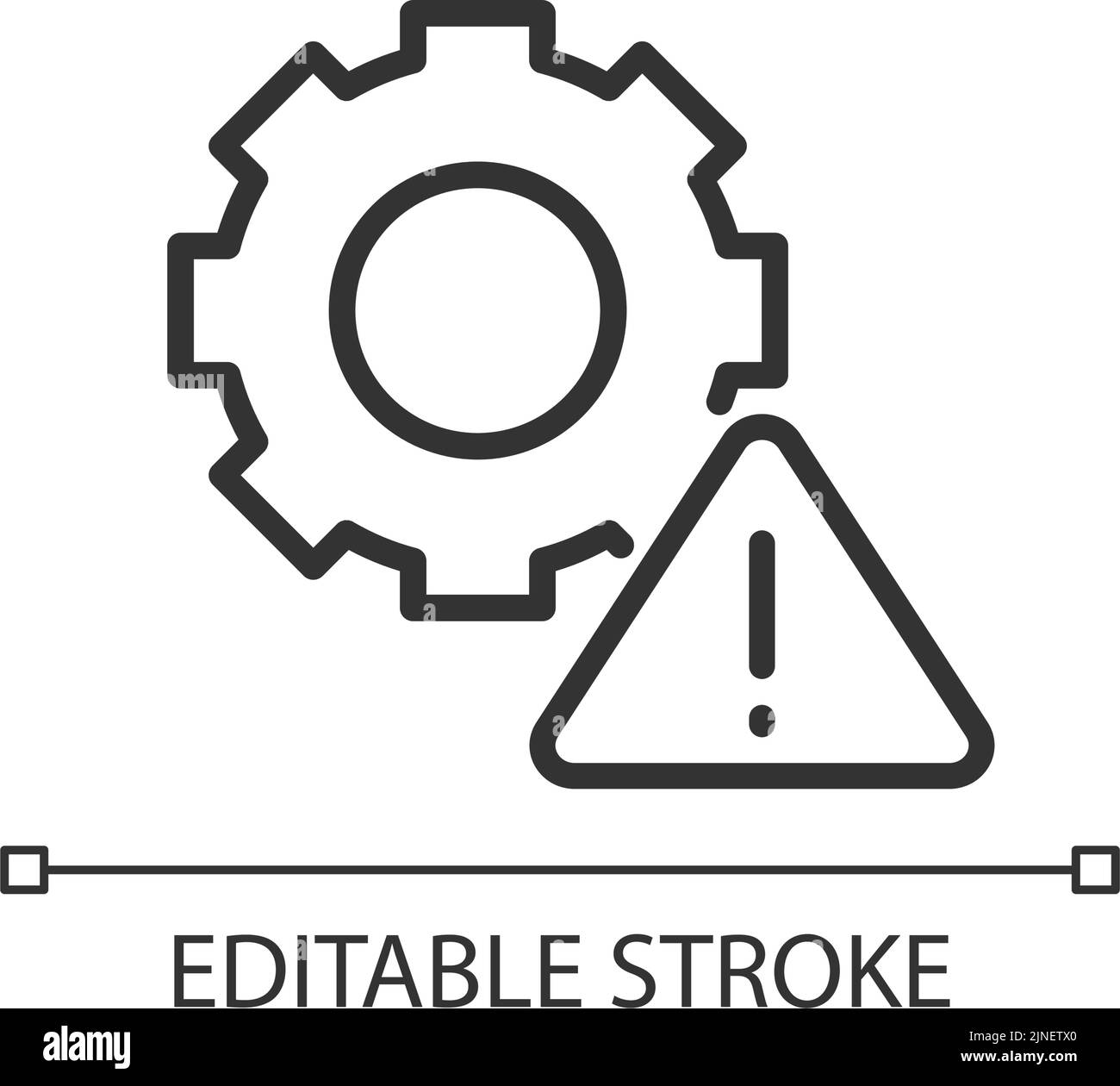 Technical warning pixel perfect linear icon Stock Vector Image & Art - Alamy