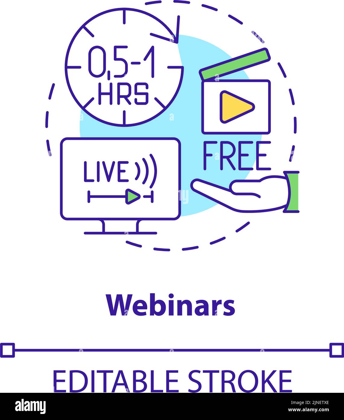 Webinars concept icon Stock Vector Image & Art - Alamy
