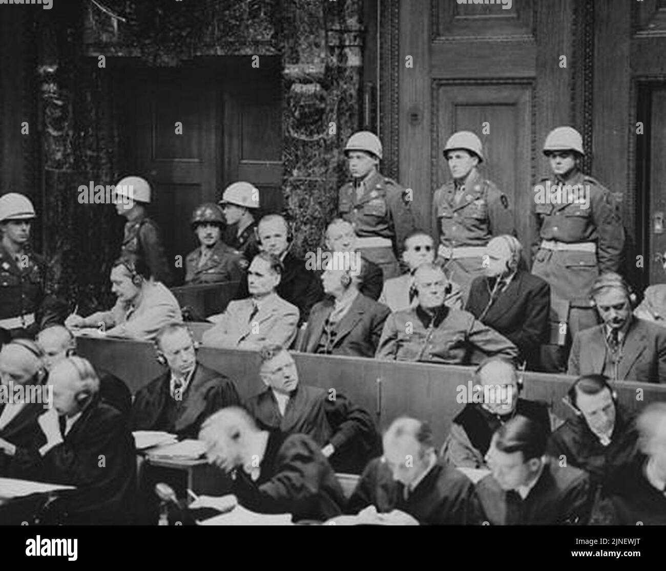 The defendants at Nuremberg Trials Stock Photo - Alamy