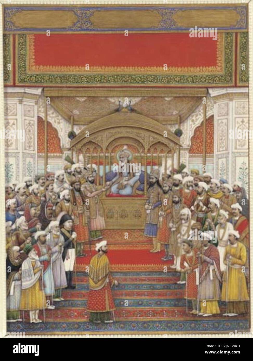 The Delhi Darbar of Akbar II Stock Photo - Alamy