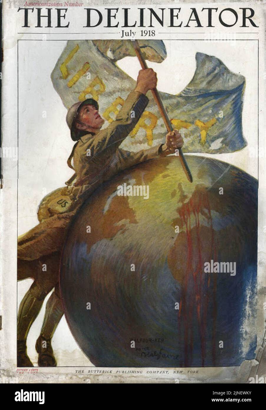 The Delineator July 1918 cover William Balfour Ker Stock Photo - Alamy
