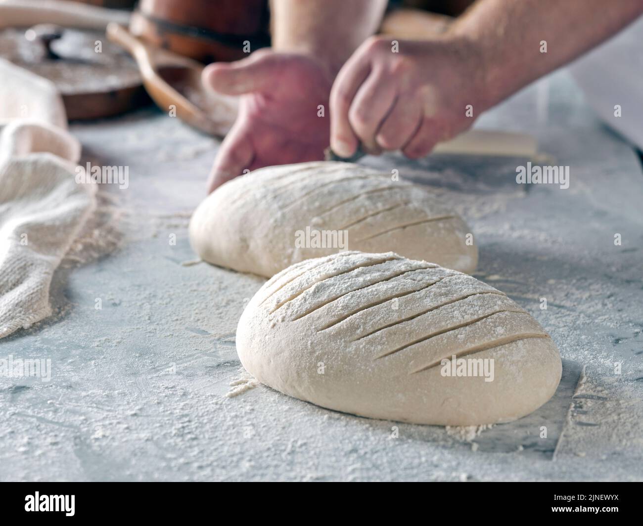 Making dough hands hi-res stock photography and images - Alamy