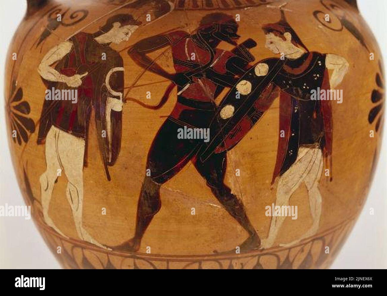 The Departure of Memnon for Troy. Greek, circa 550-525 B.C Stock Photo ...